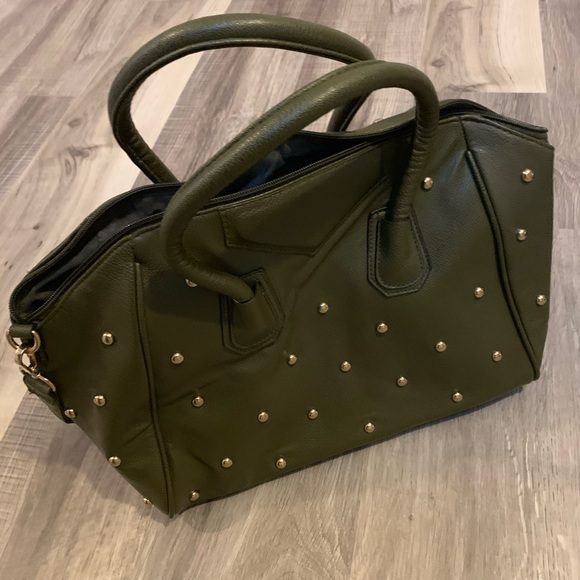 Bags | 2 For 15 Olive Green Studded Purse | Poshmark